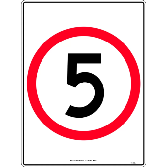 5km Speed in Roundel — Platinum Safety Signs