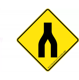 End Divided Road — Platinum Safety Signs