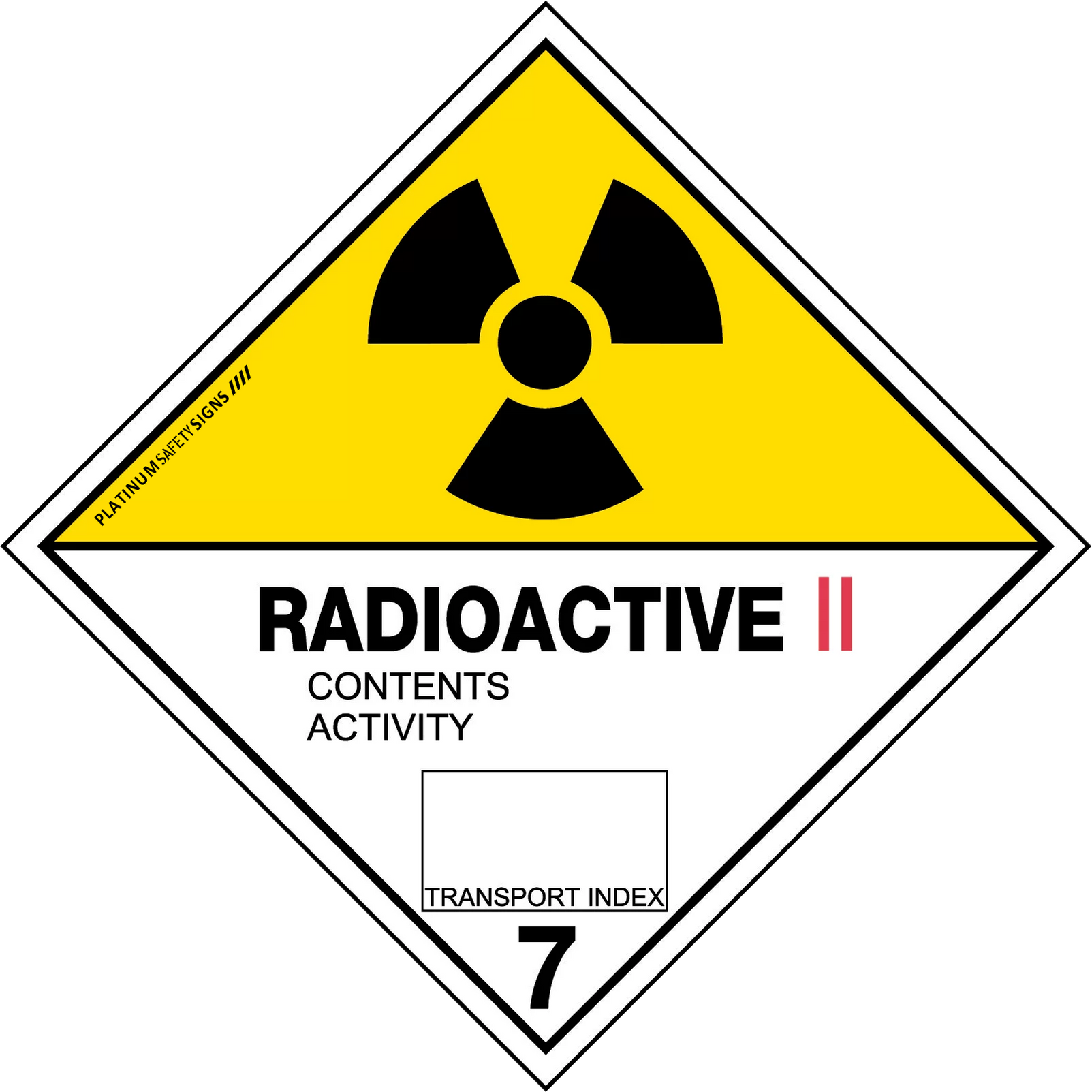 Hazchem Labels – Radioactive II — Platinum Safety Signs