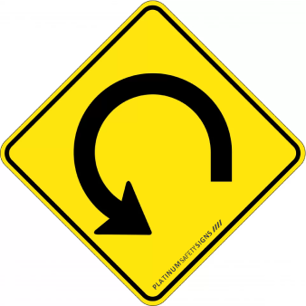 Loop Left or Right — Platinum Safety Signs