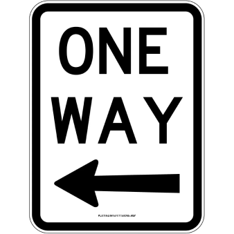 One Way (left or right arrow) — Platinum Safety Signs