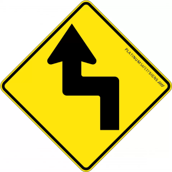 Reverse Turn Left or Right Picto — Platinum Safety Signs