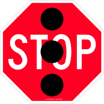 Stop (Black Dots) NSW Only — Platinum Safety Signs