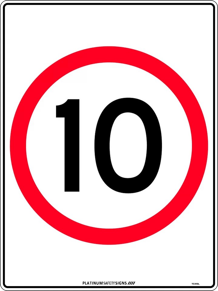 10km Speed in Roundel — Platinum Safety Signs