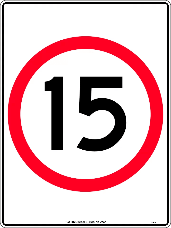 15km Speed In Roundel — Platinum Safety Signs