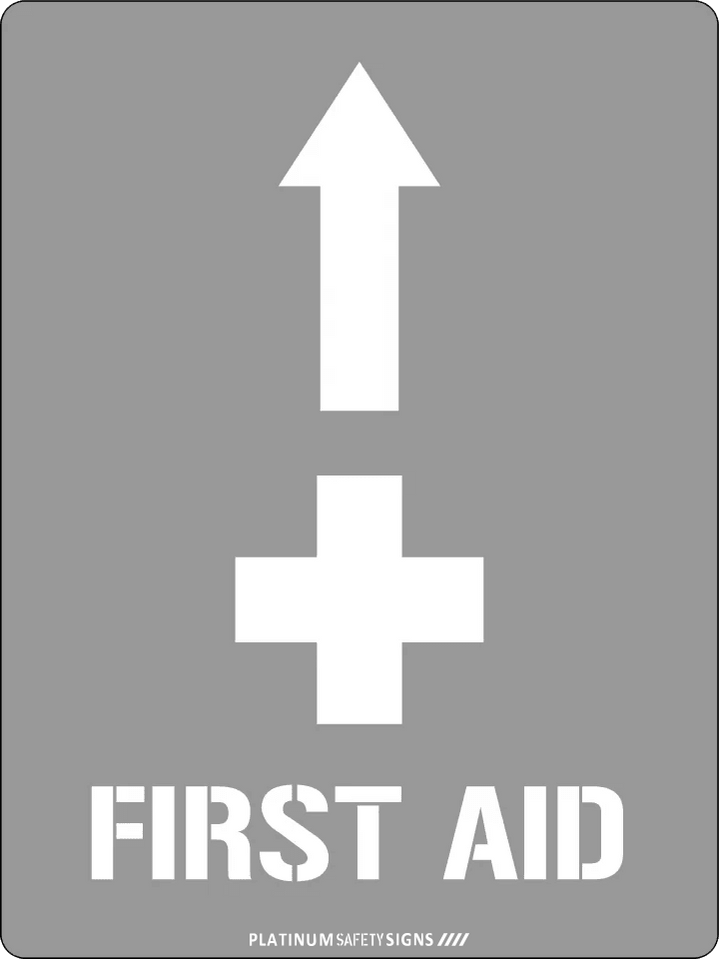 First Aid With Arrow — Platinum Safety Signs
