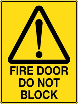 Fire Door Do Not Block Sign – Platinum Safety Signs