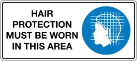 Hair Protection Sign – Platinum Safety Signs